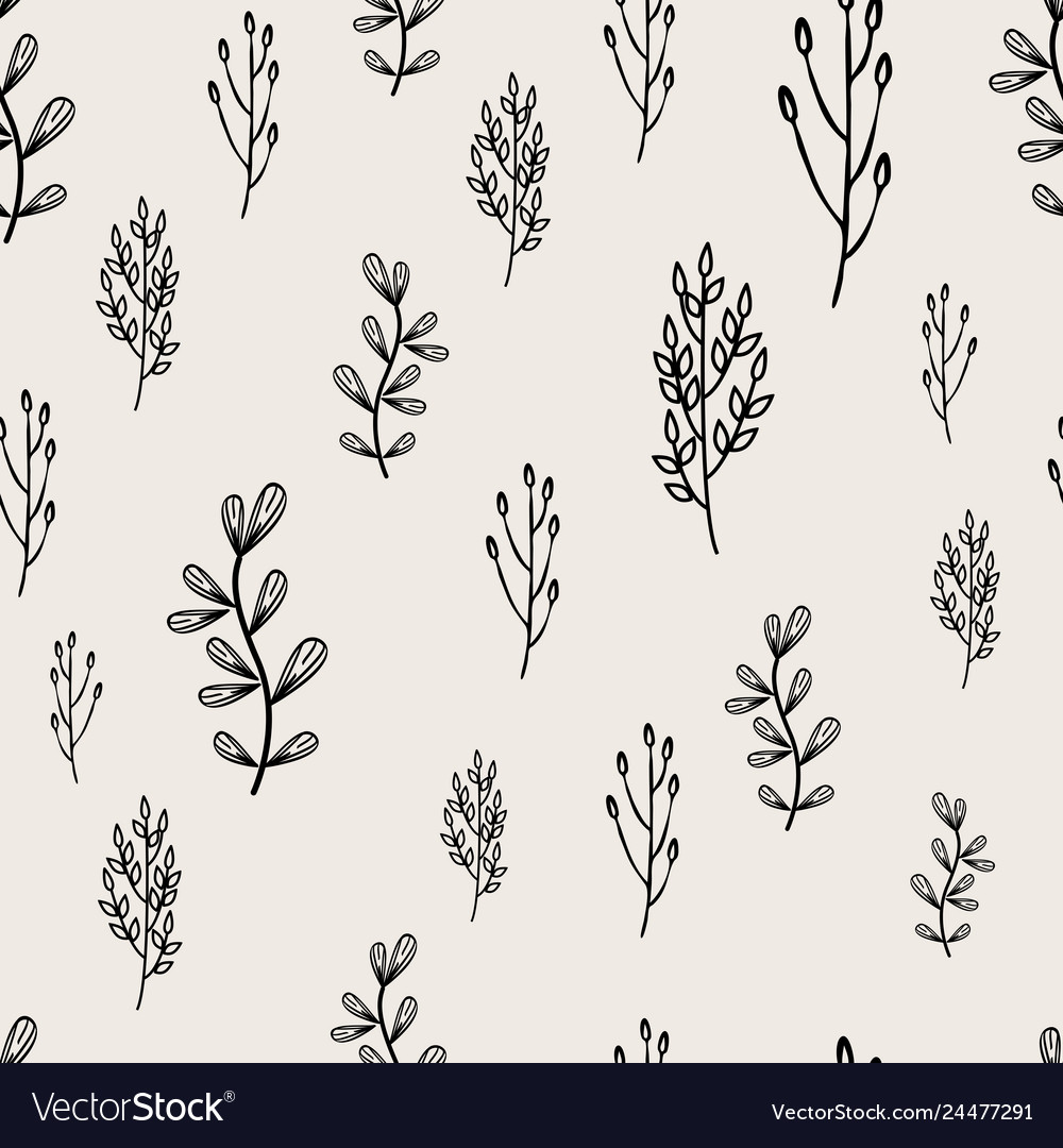 Simple leaf shape seamless pattern autumn simple Vector Image