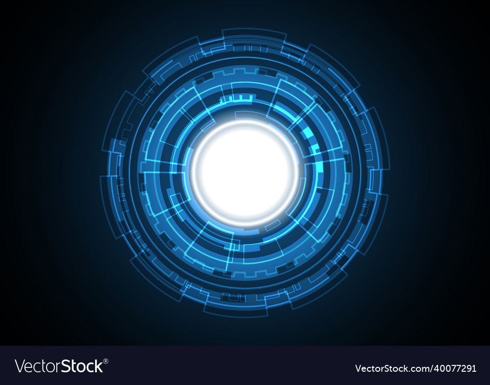 Technology abstract future circle background Vector Image