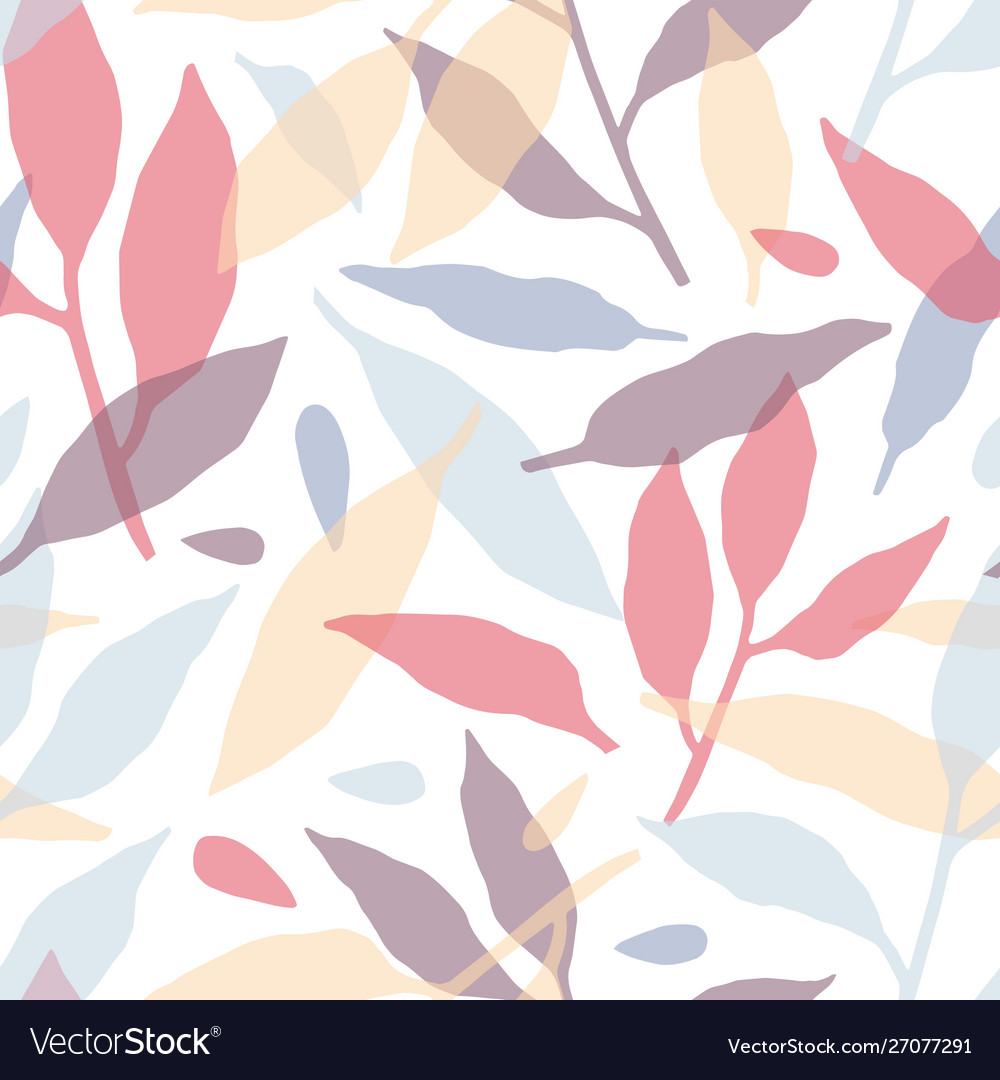 Tree branches hand drawn seamless pattern Vector Image