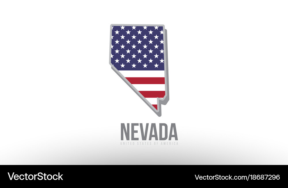 A county state with us united states flag Vector Image