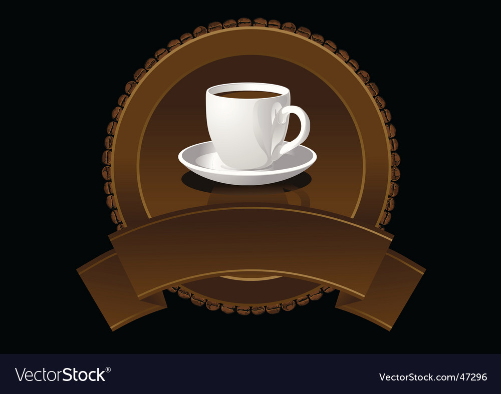 Coffee label Royalty Free Vector Image - VectorStock