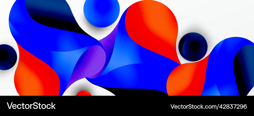 Flowing geometric shapes minimalist abstract Vector Image