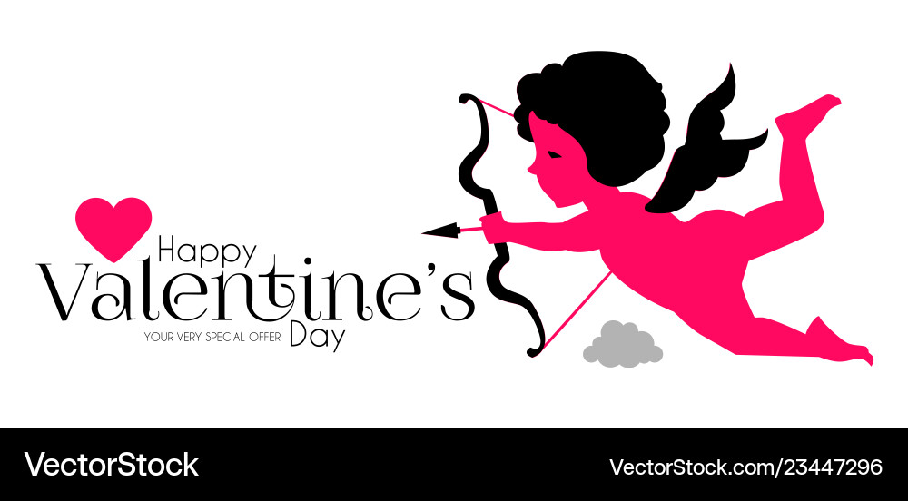 Happy valentine s day cute design template Vector Image