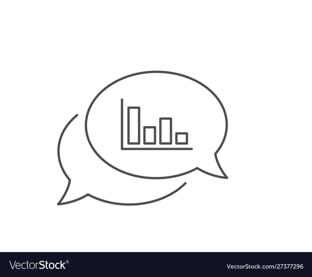 Histogram chart line icon financial graph Vector Image