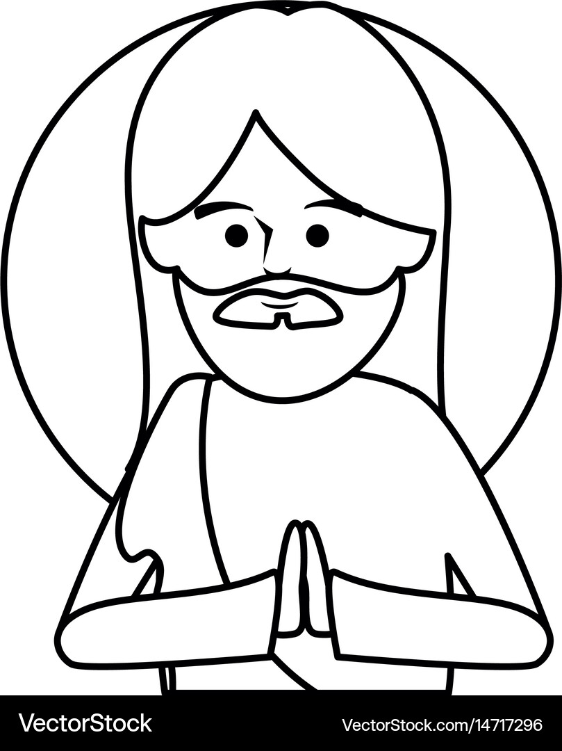Jesus christ man icon Royalty Free Vector Image