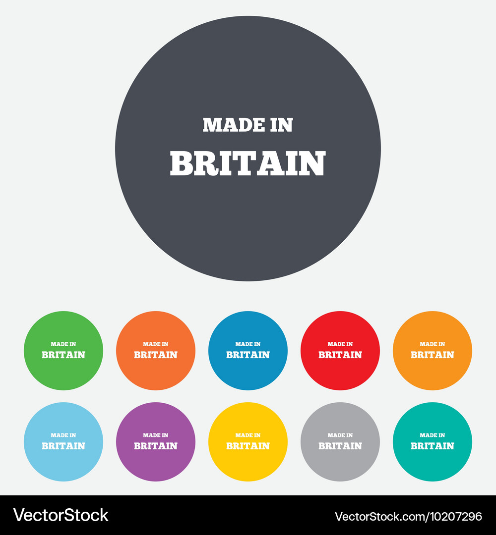 Made in britain icon export production symbol Vector Image