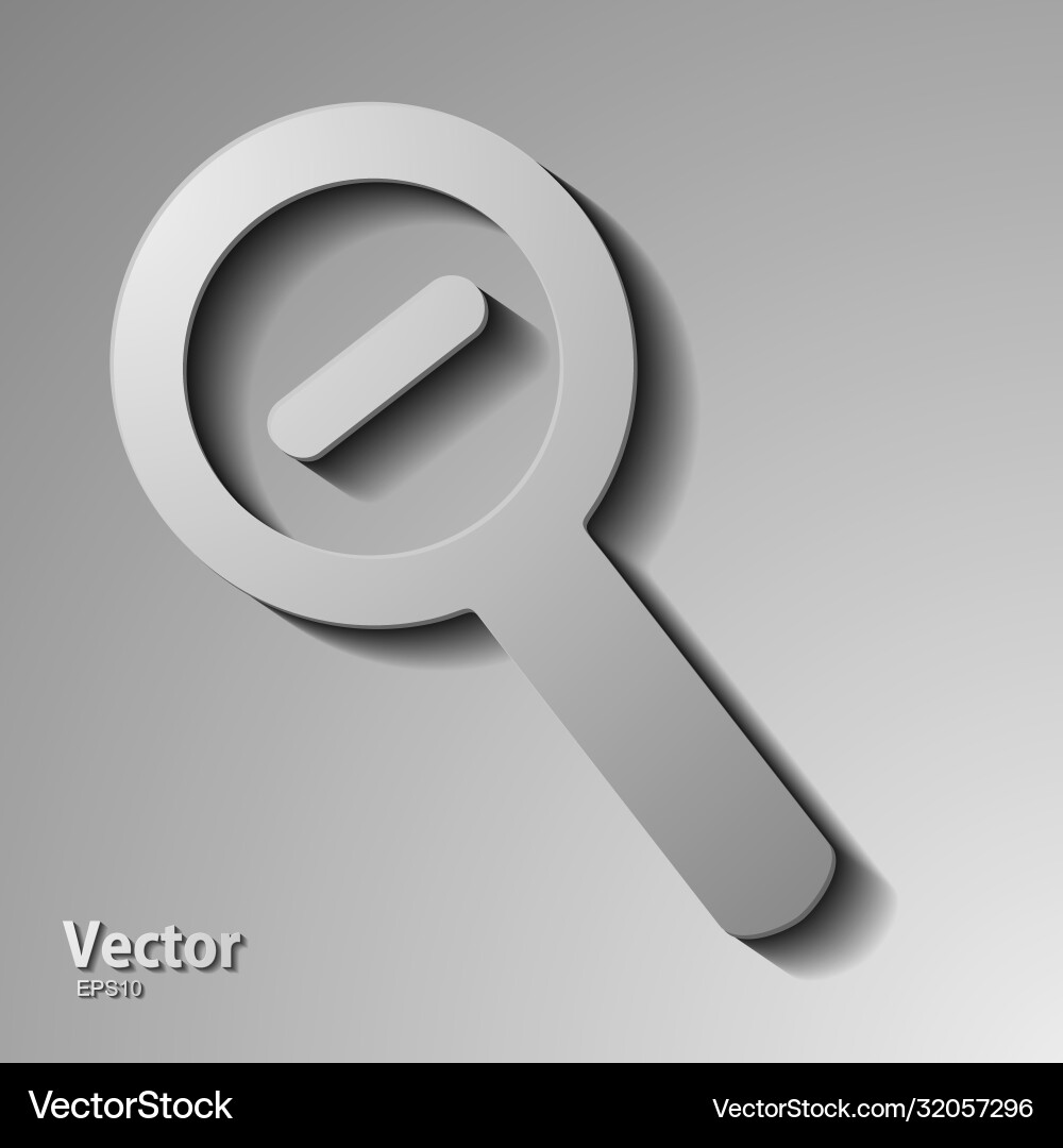 Magnifying glass icon no meshes only gradients Vector Image