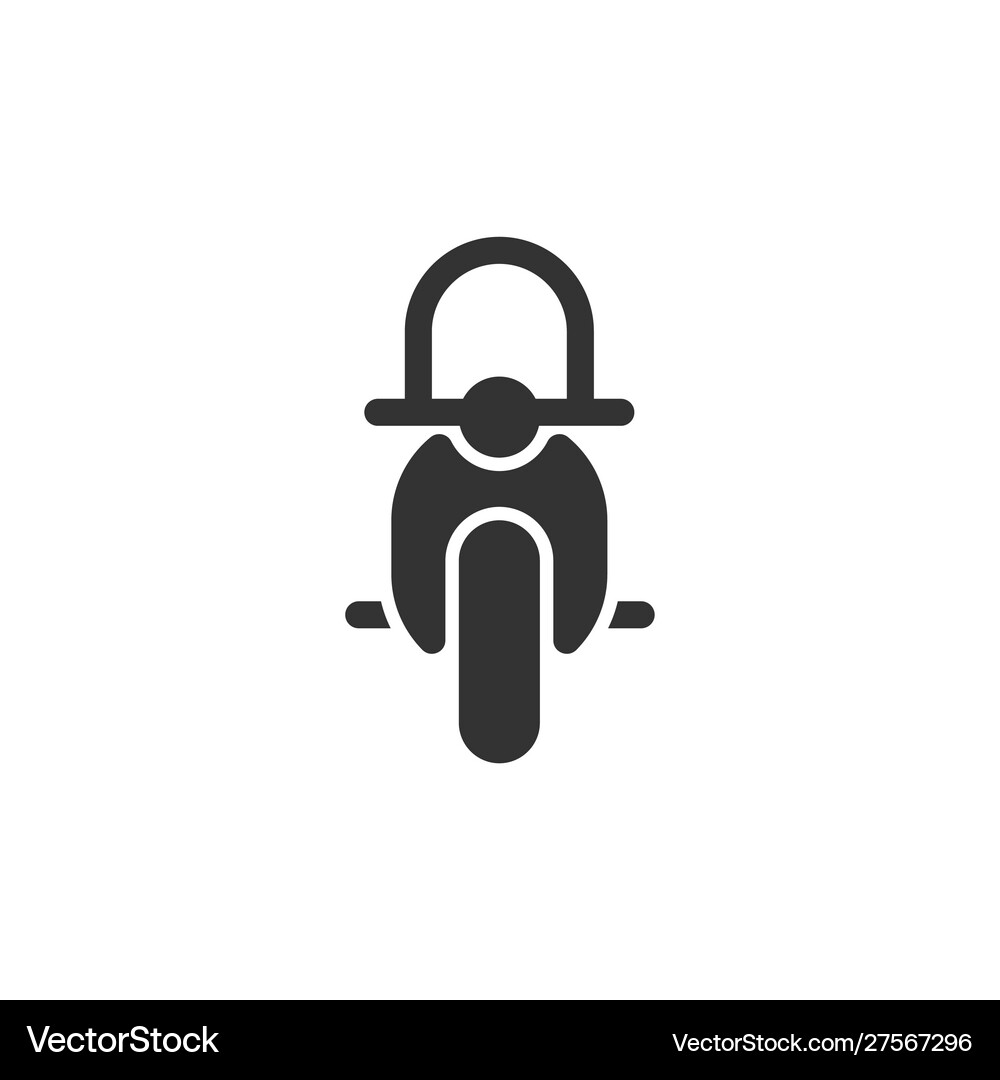 Motorbike front view glyph style icon Royalty Free Vector