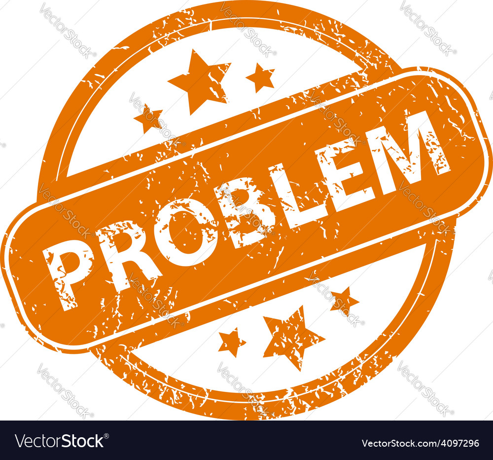 Problem grunge icon Royalty Free Vector Image - VectorStock
