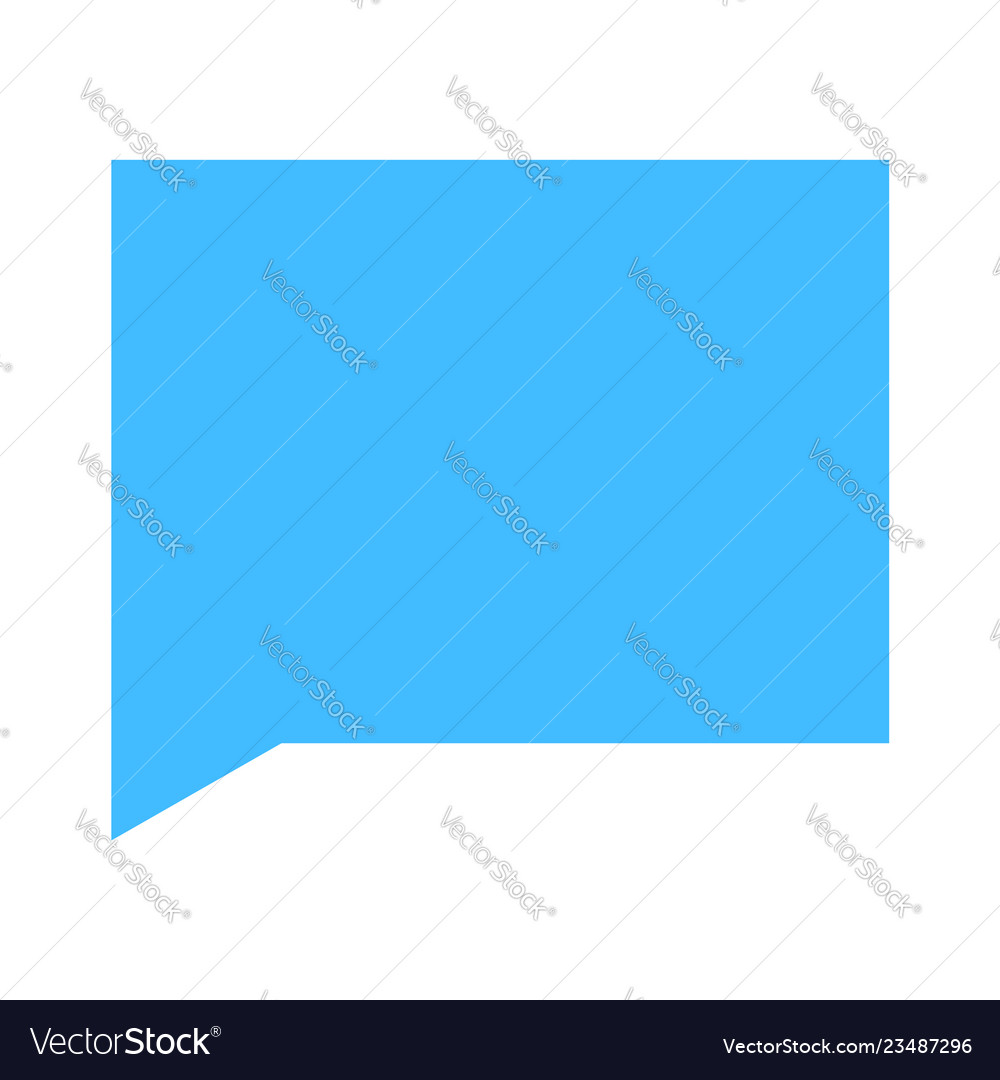 Rectangle blank speech bubble sign or empty map Vector Image