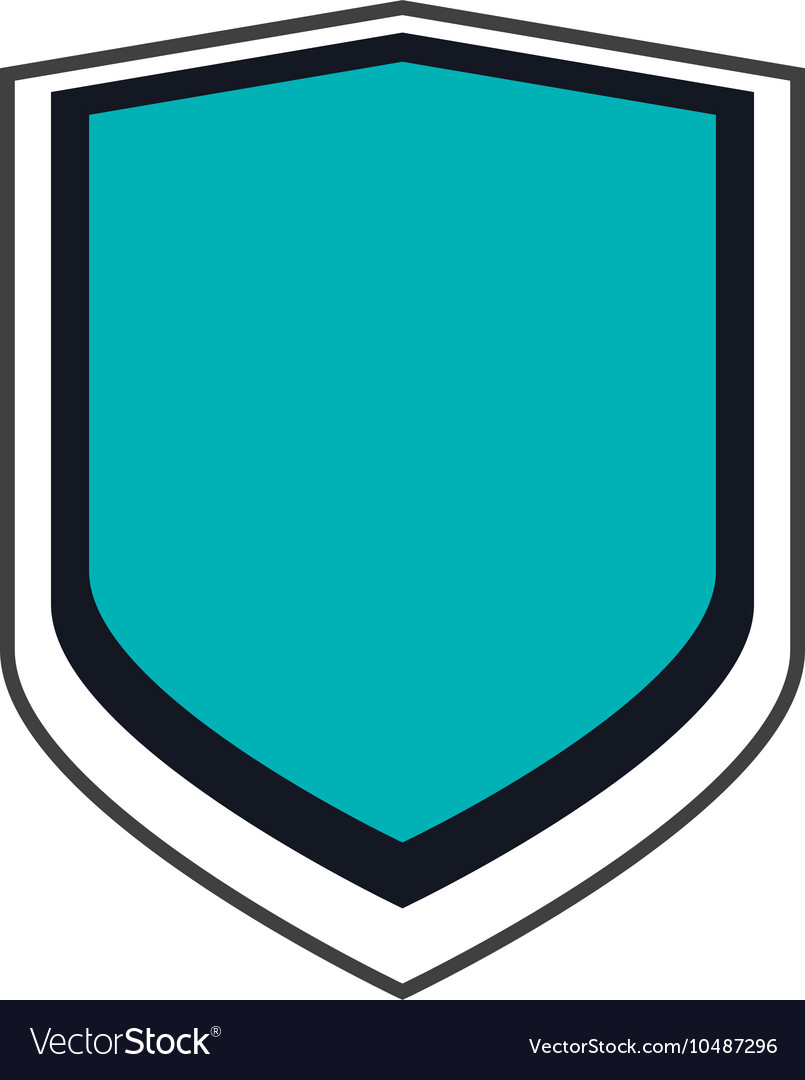 Shield label security design Royalty Free Vector Image