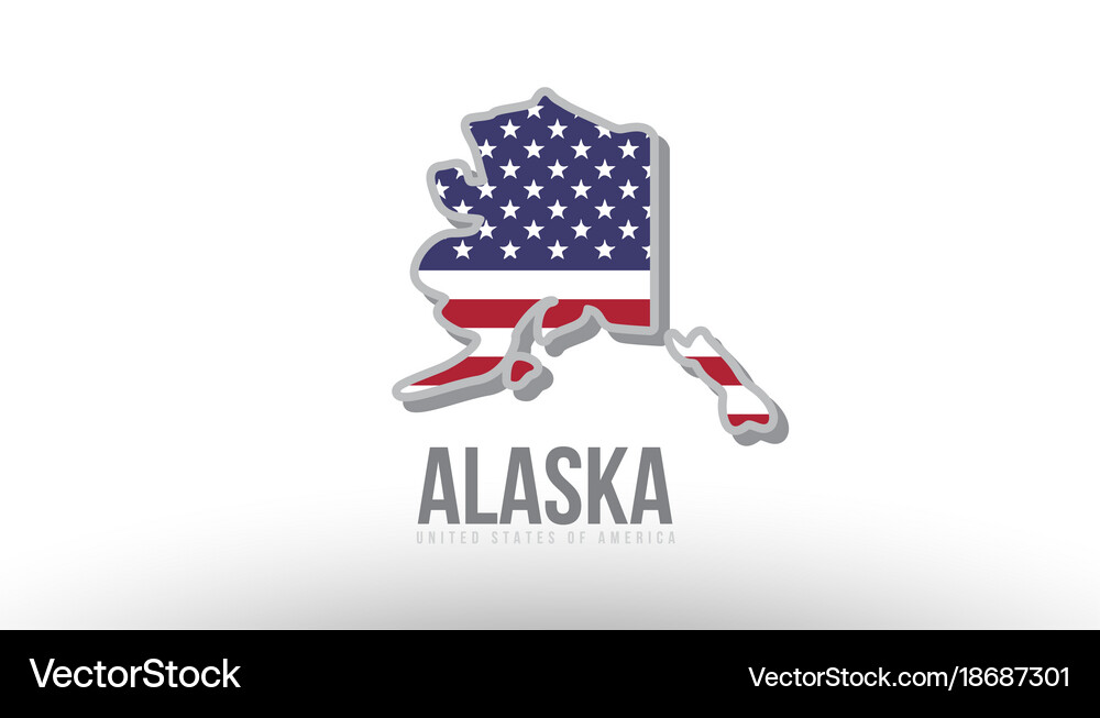A county state with us united states flag Vector Image
