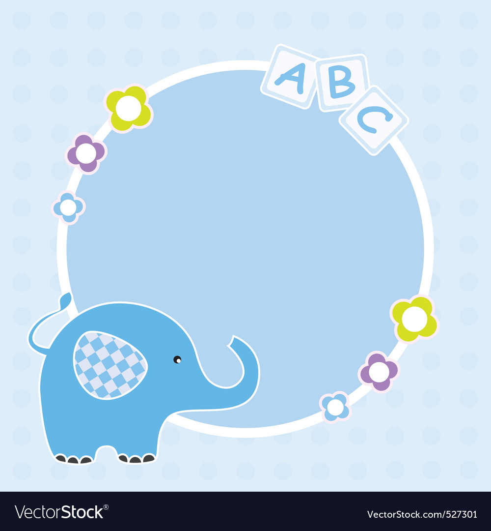 Blue elephant framework Royalty Free Vector Image