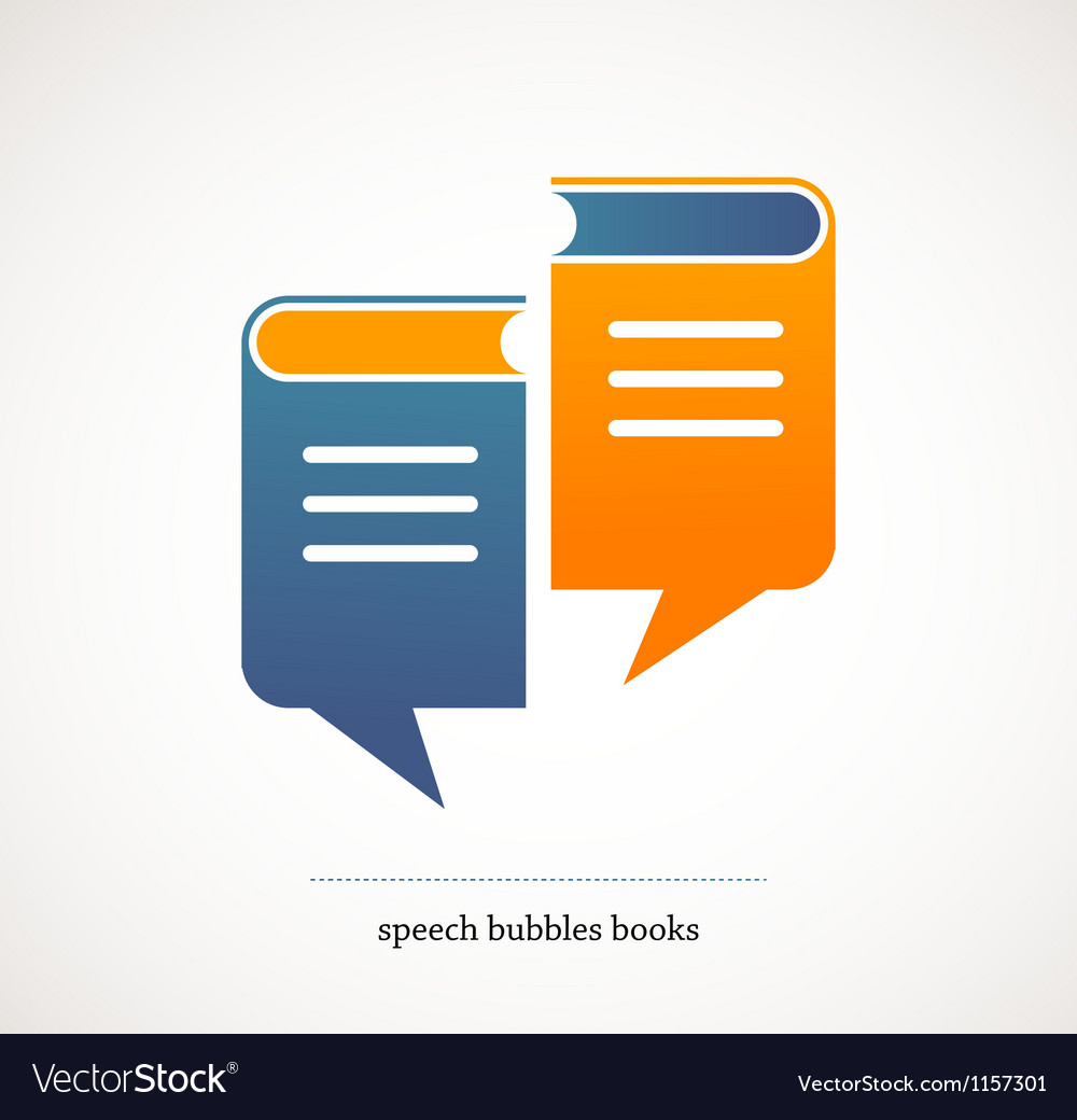 Book talks - concept design with speech bubbles Vector Image