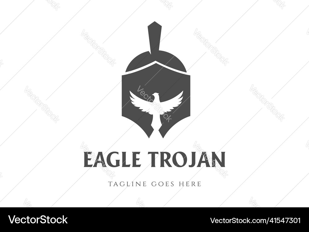 Clever eagle hawk falcon bird with roman greek Vector Image
