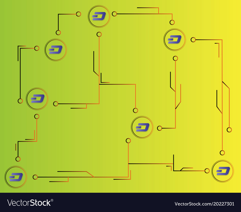 Dash blockchain cryptocurrency technology Vector Image