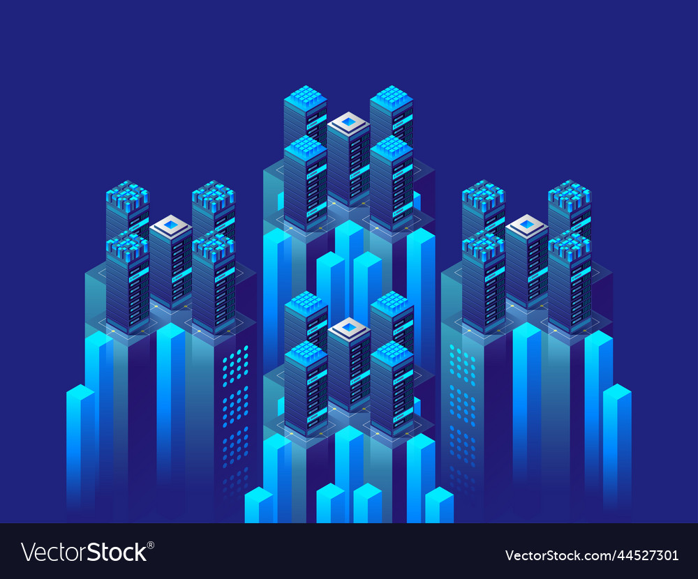 Digital technology isometric Royalty Free Vector Image