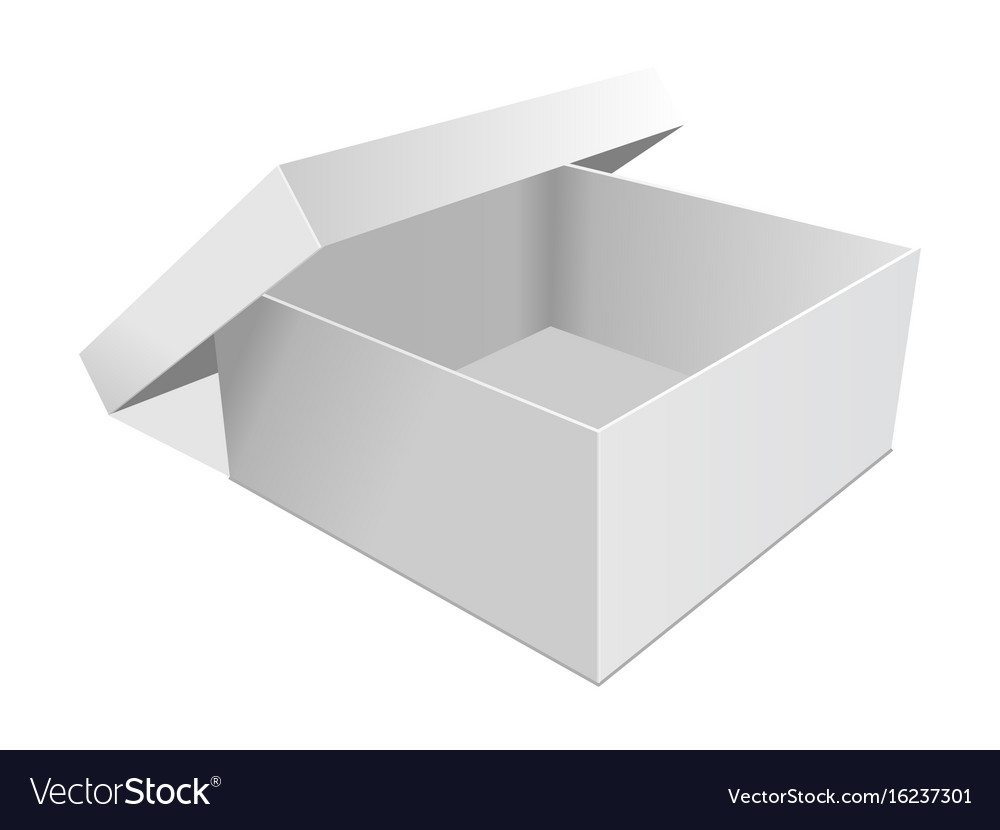 Empty paper box Royalty Free Vector Image - VectorStock