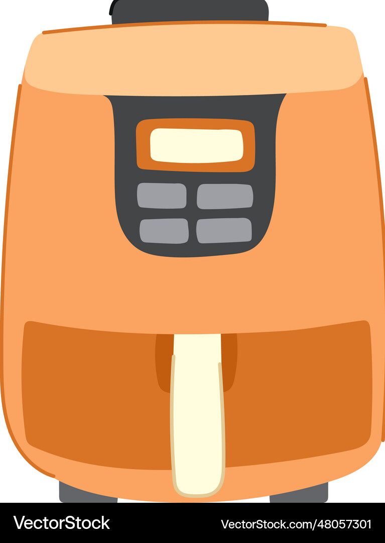 Fry fryer cooking cartoon Royalty Free Vector Image