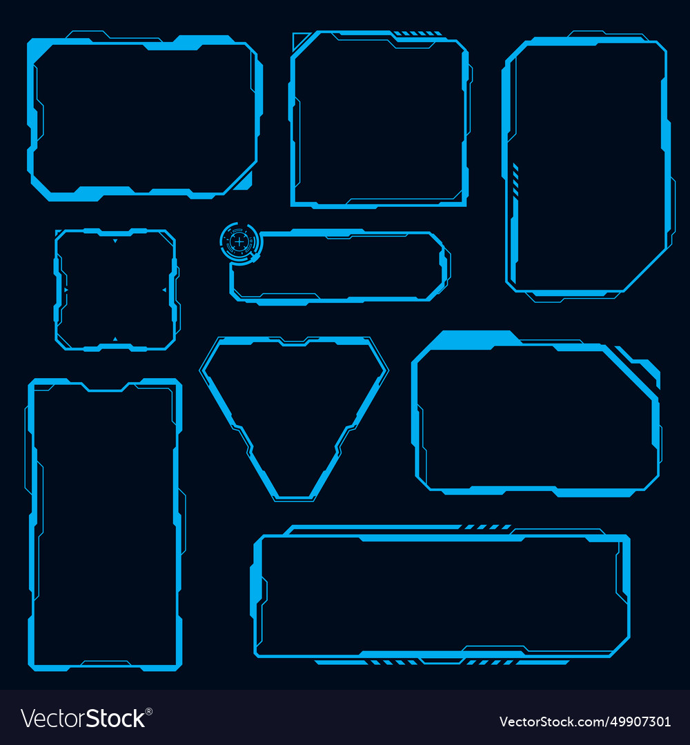 Futuristic frame technology design element Vector Image