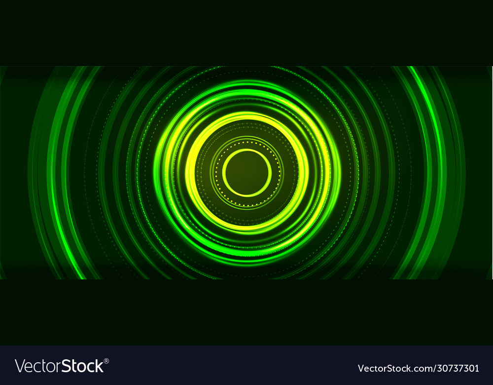 Neon circle technology background Royalty Free Vector Image