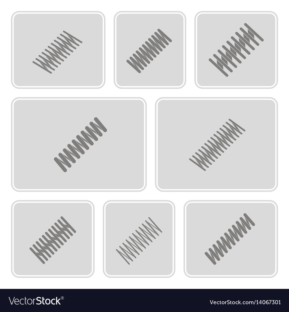 Set of monochrome icons with springs Royalty Free Vector