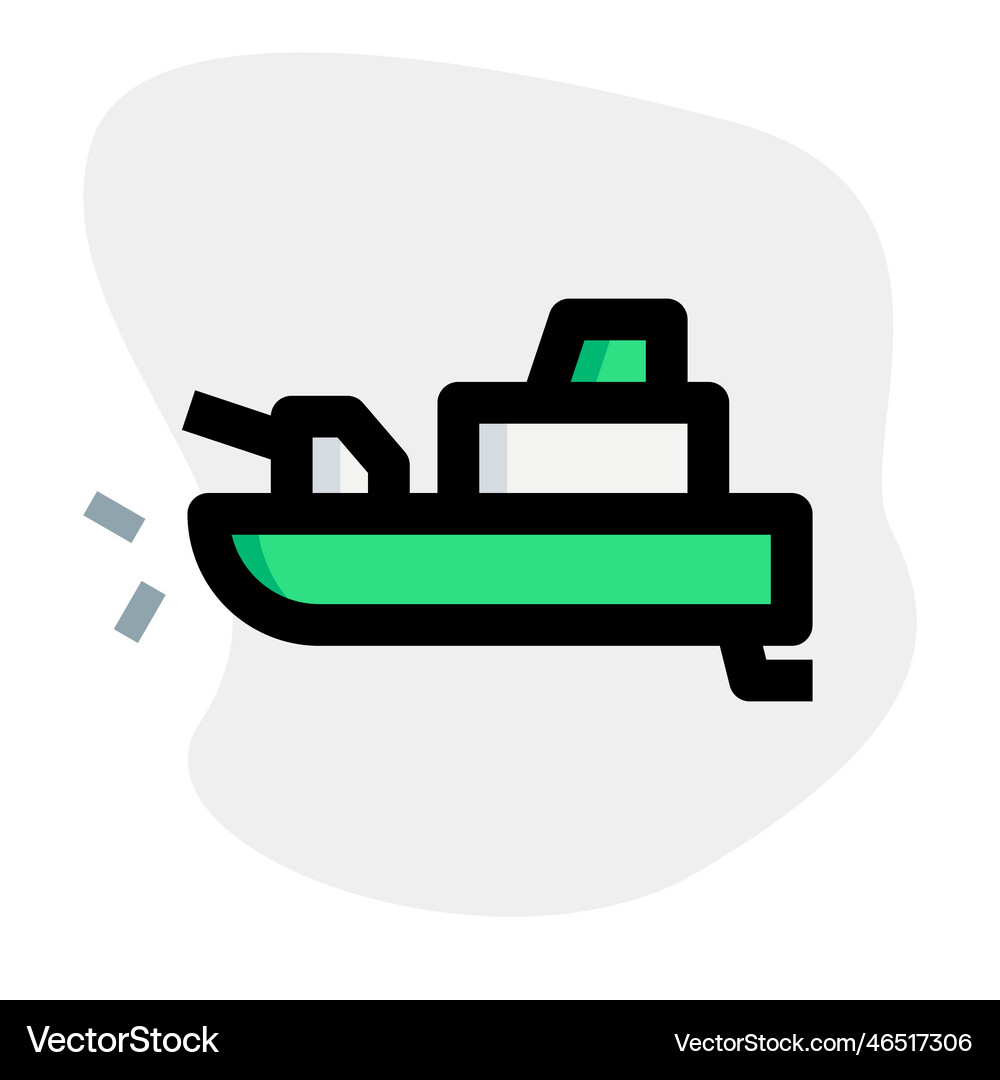 Armored warship built for naval warfare Royalty Free Vector