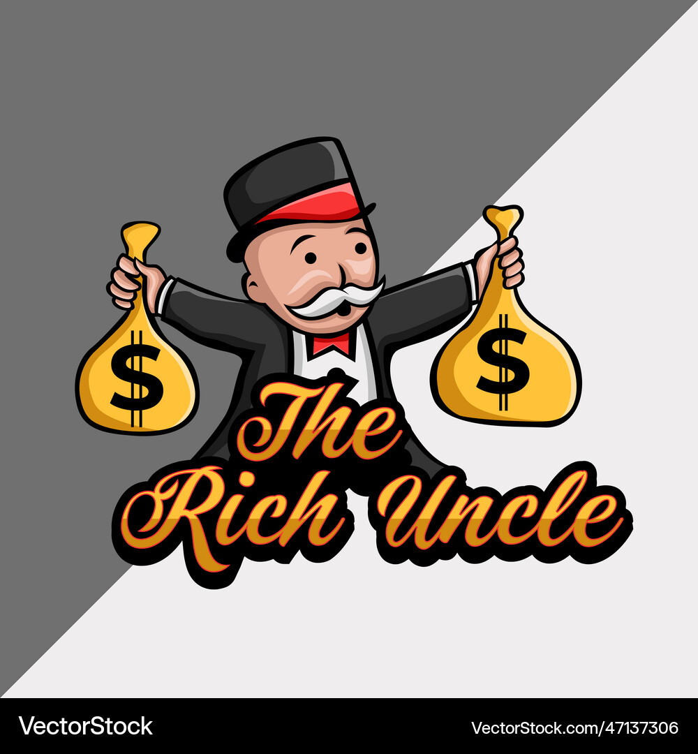 Rich uncle pennybags monopoly character Royalty Free Vector