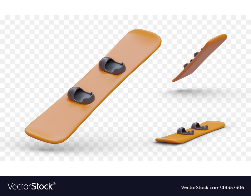 Set of realistic boards for snowboarding deck Vector Image