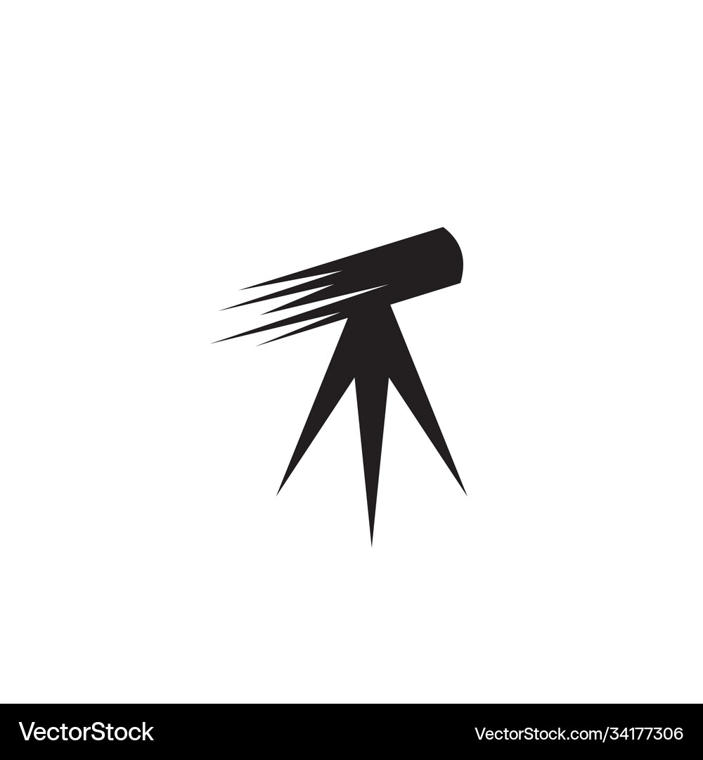 Telescope sign symbol logo design template Vector Image