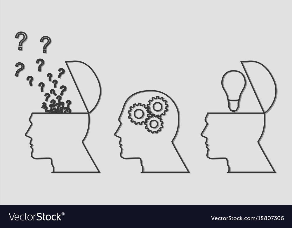 Thinking process Royalty Free Vector Image - VectorStock Thinking process Royalty Free Vector Image - VectorStock