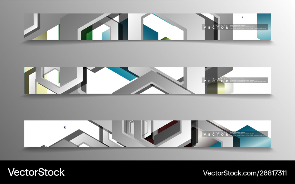 Banner collection for advertisements abstract Vector Image