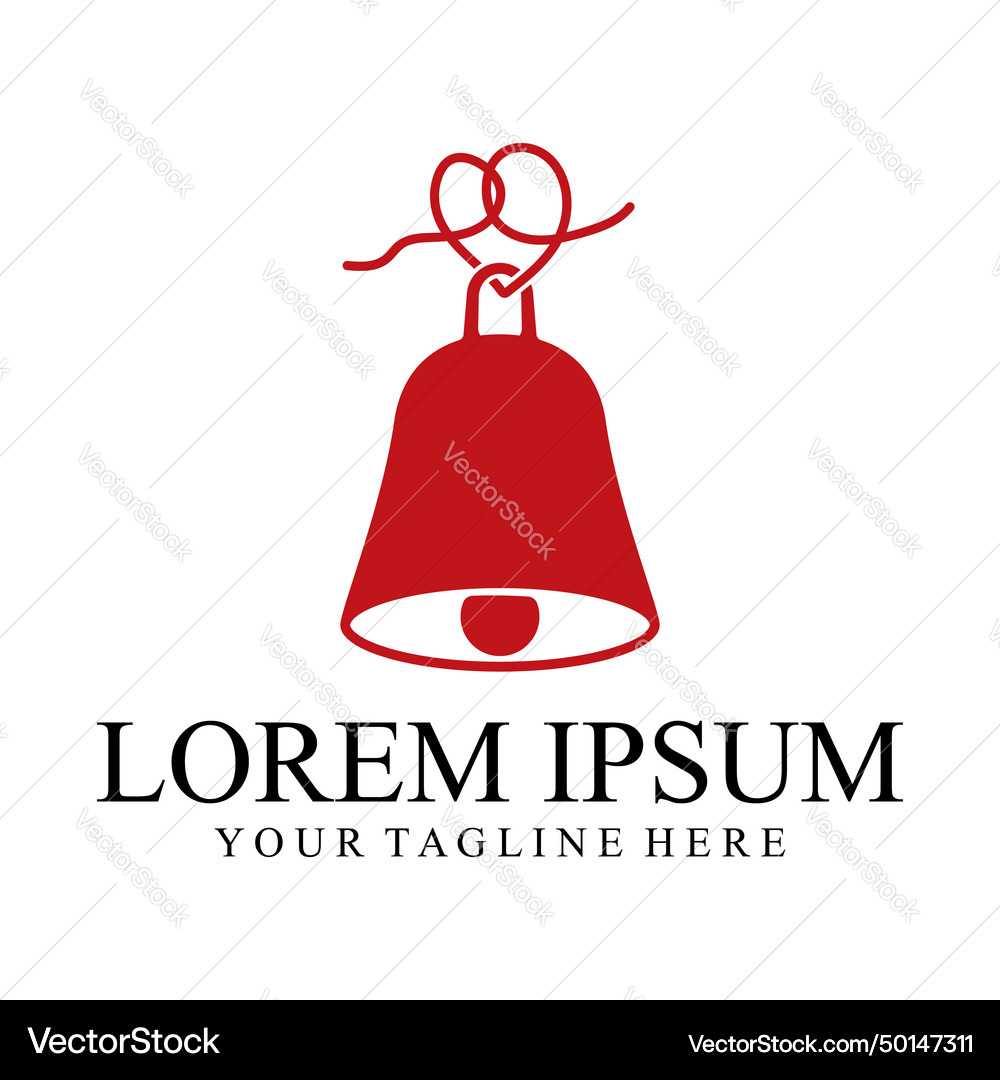 Bell love logo template Royalty Free Vector Image