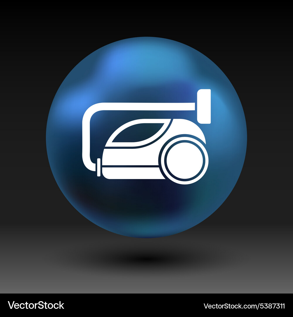 Black cleaner icon vacuum symbol electric Vector Image