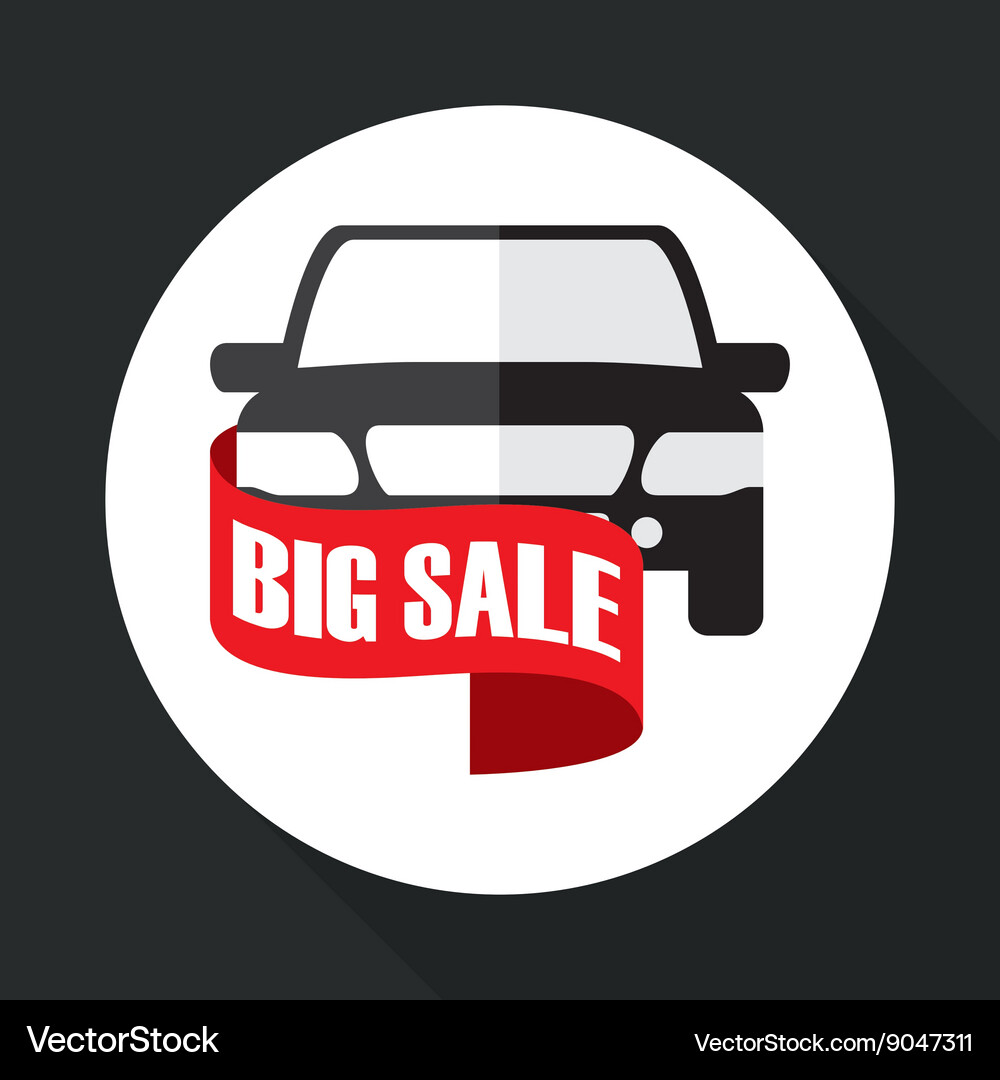 Car sale design concept white background Vector Image