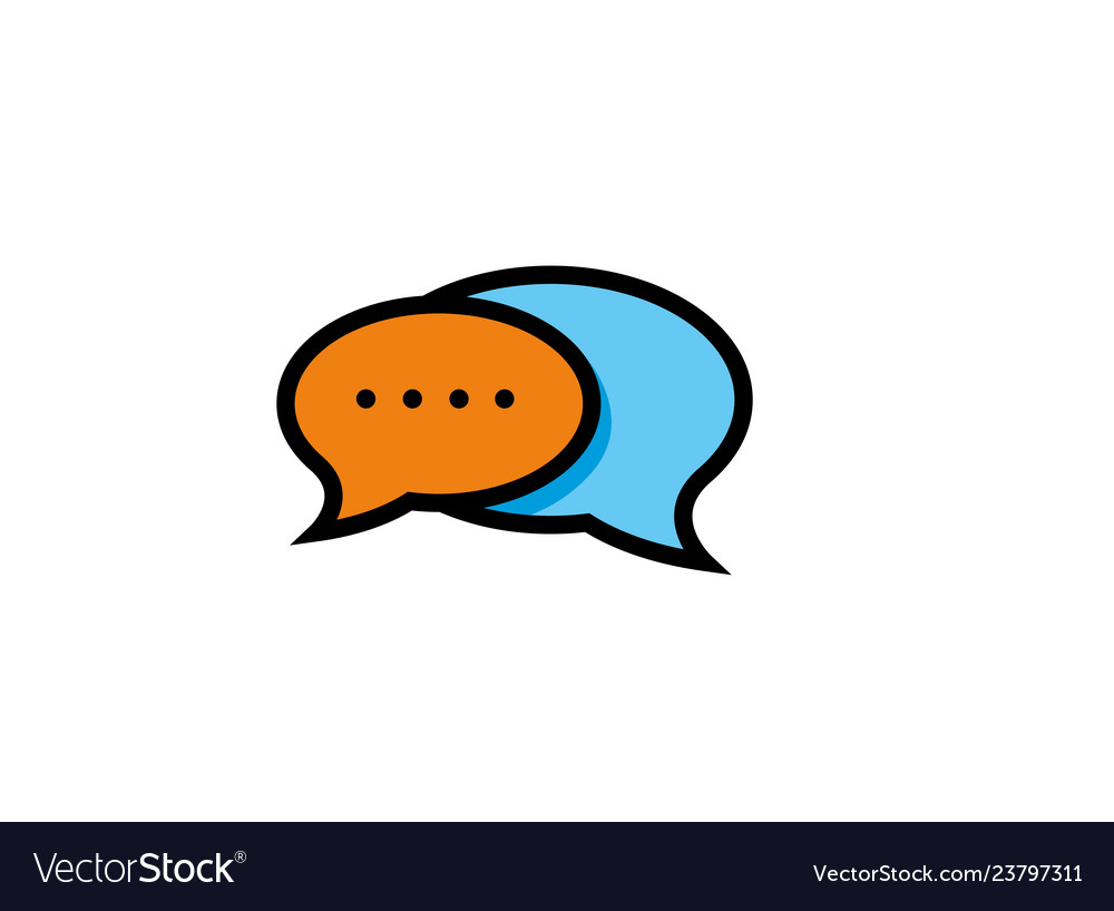 Chat icon for a communication company and message Vector Image