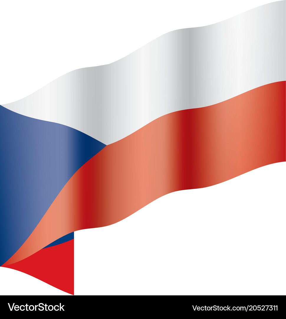Czechia flag Royalty Free Vector Image - VectorStock