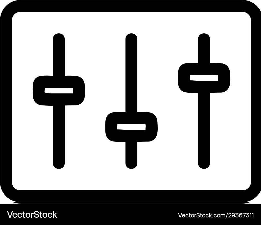 Dj mixer icon isolated contour symbol Royalty Free Vector