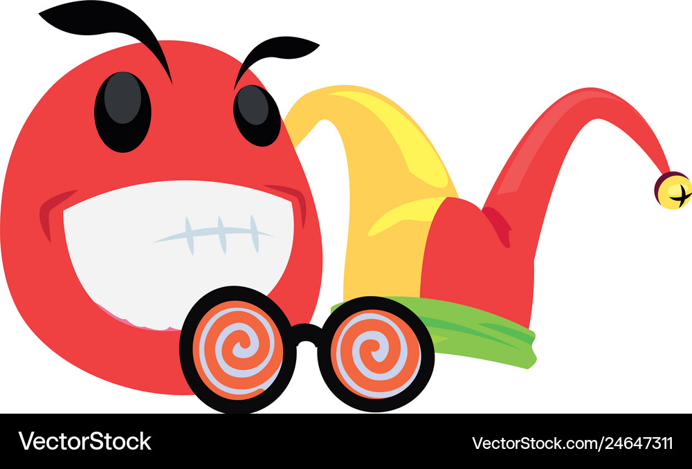 Emoji face april fools day Royalty Free Vector Image