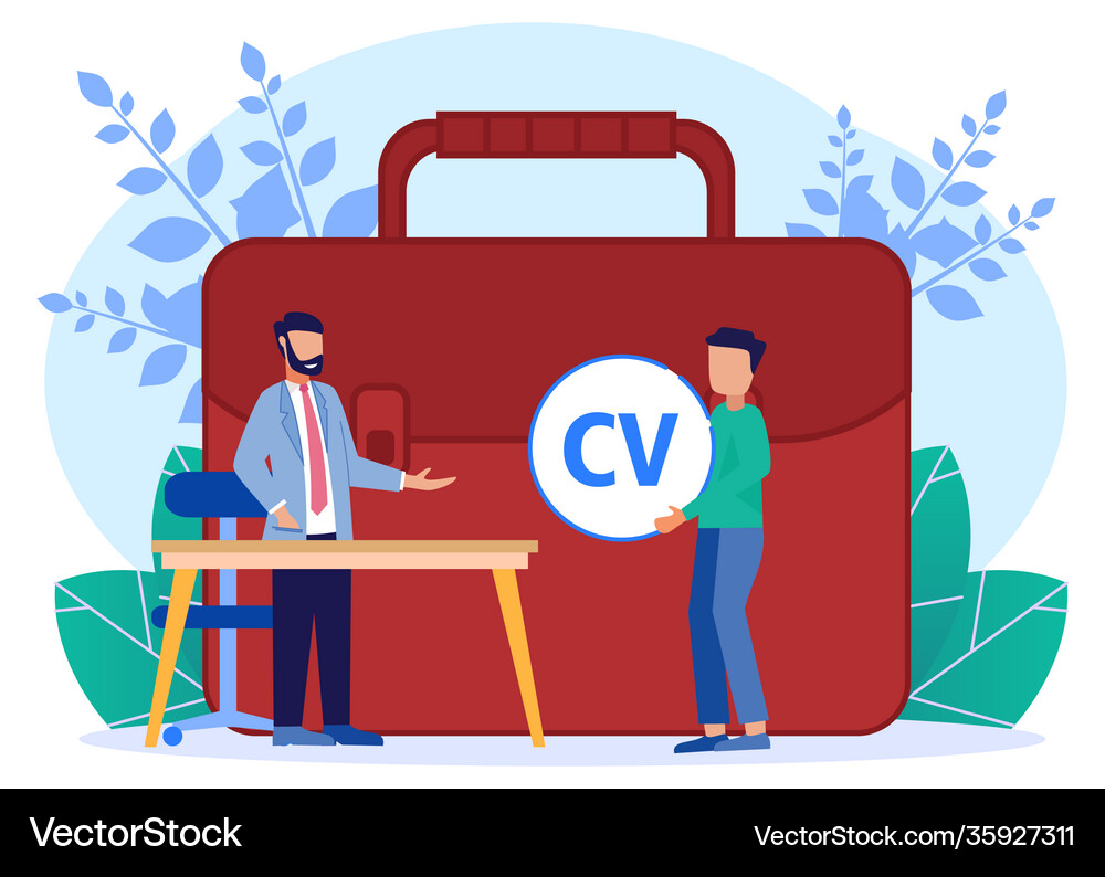 Graphic cartoon character recruitment Royalty Free Vector
