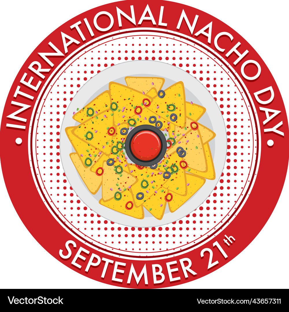 International nacho day poster design Royalty Free Vector