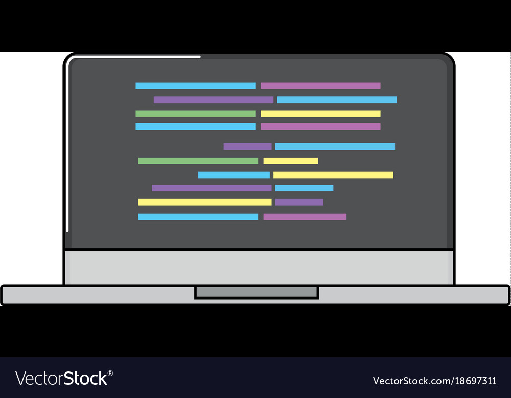 Isolated laptop design Royalty Free Vector Image