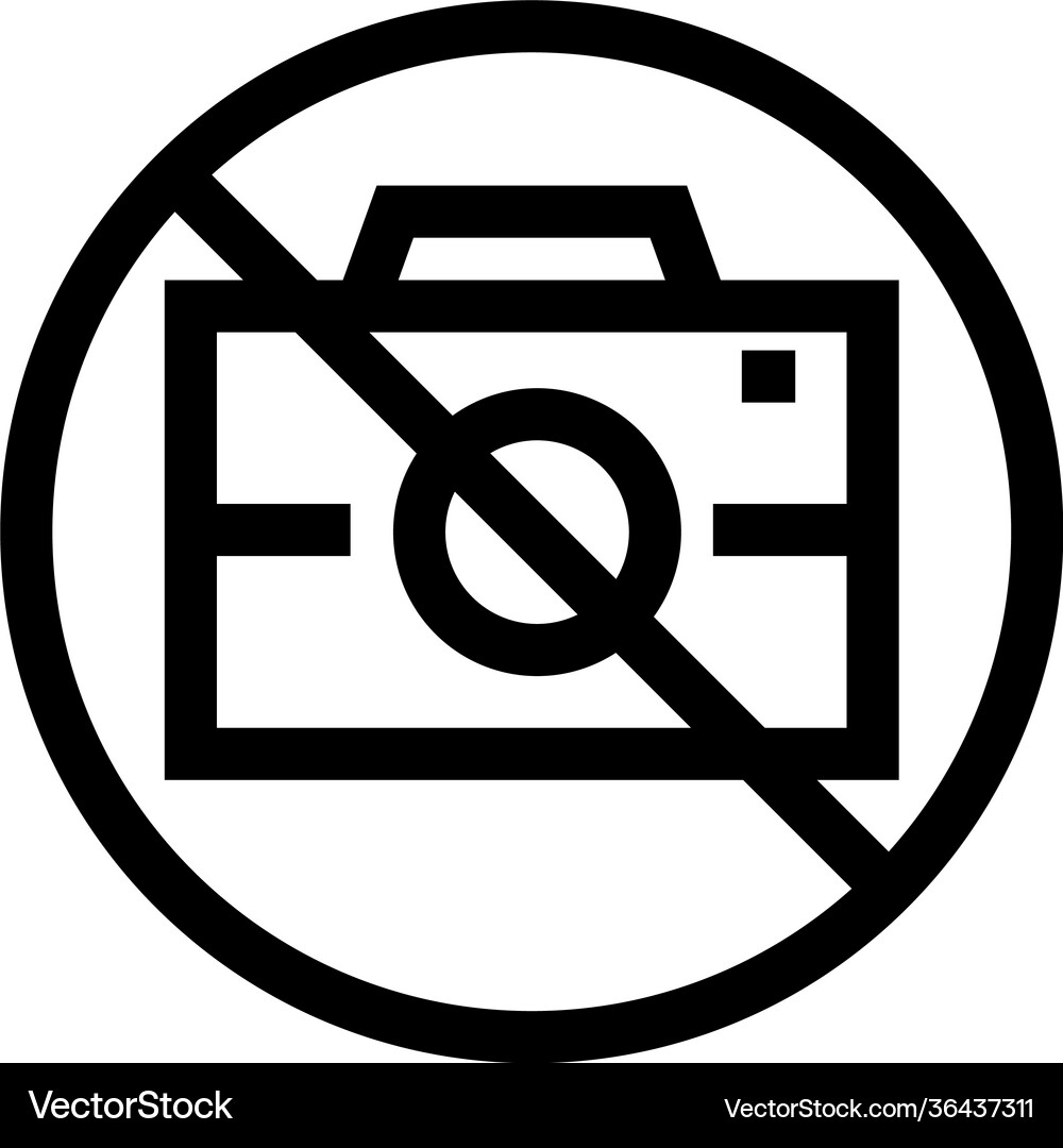 No camera icon or logo isolated sign symbol Vector Image