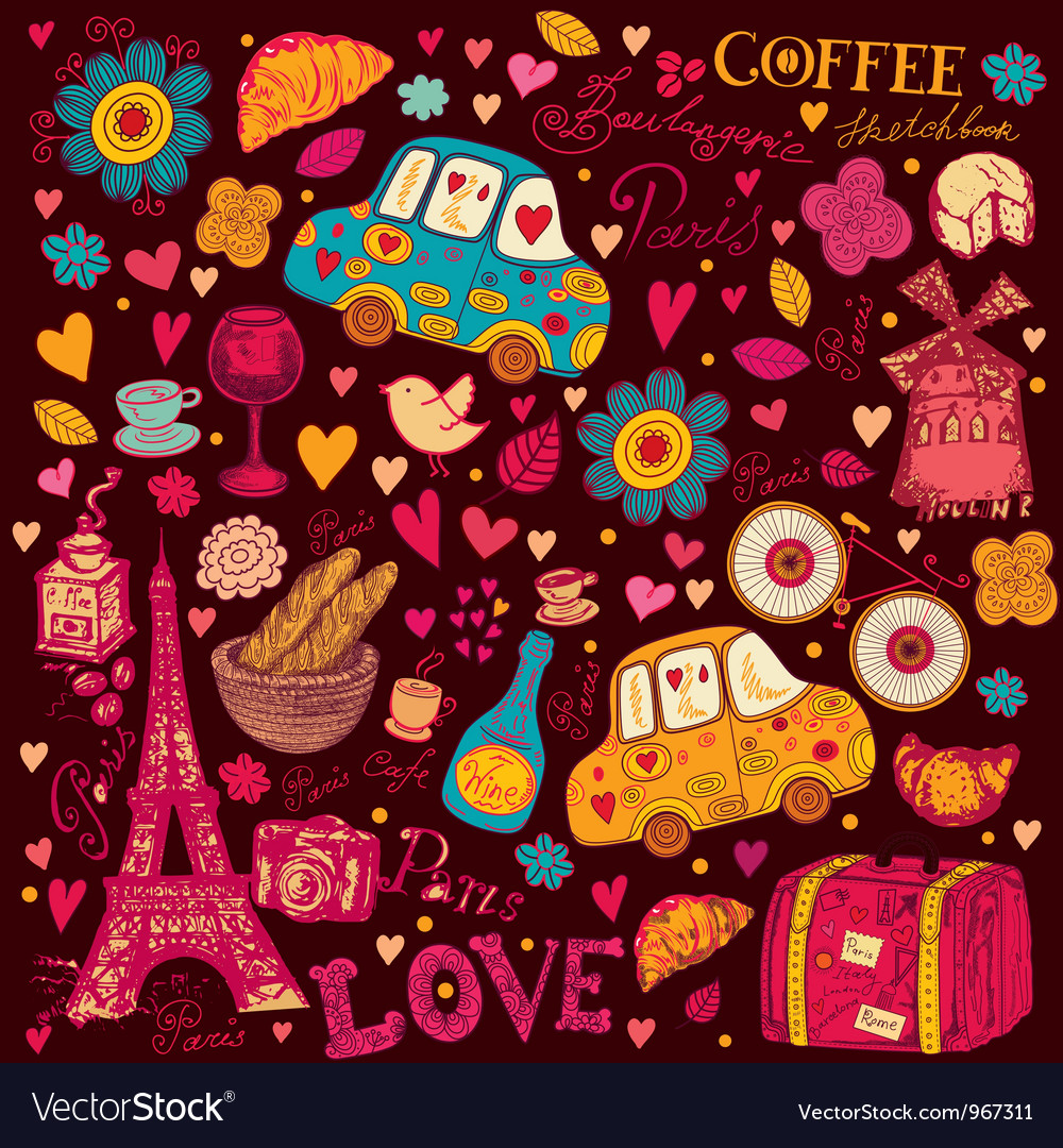 Paris background Royalty Free Vector Image - VectorStock