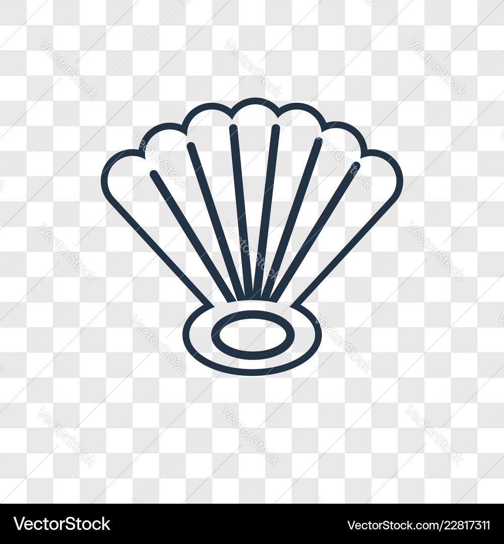 Seashell concept linear icon isolated Royalty Free Vector