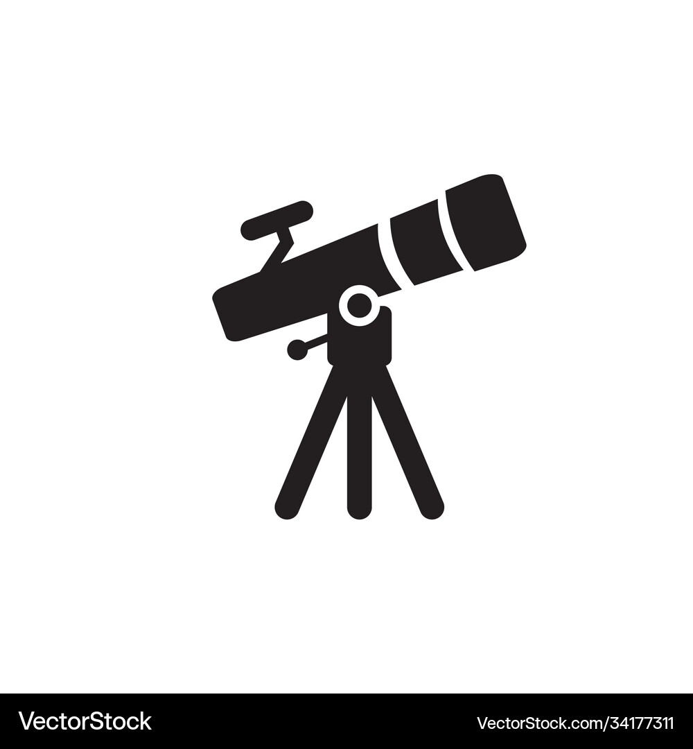 Telescope sign symbol logo design template Vector Image