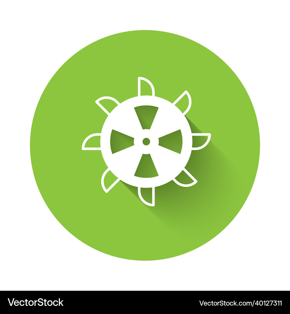White bucket wheel excavator icon isolated Vector Image