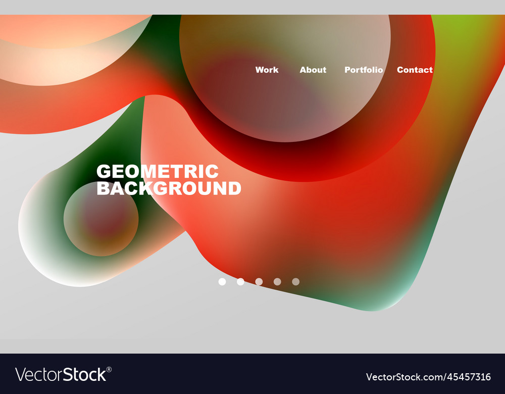 Abstract liquid background for your landing page Vector Image