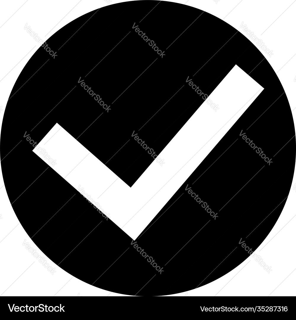 Check mark icons flat for web and mobile Vector Image