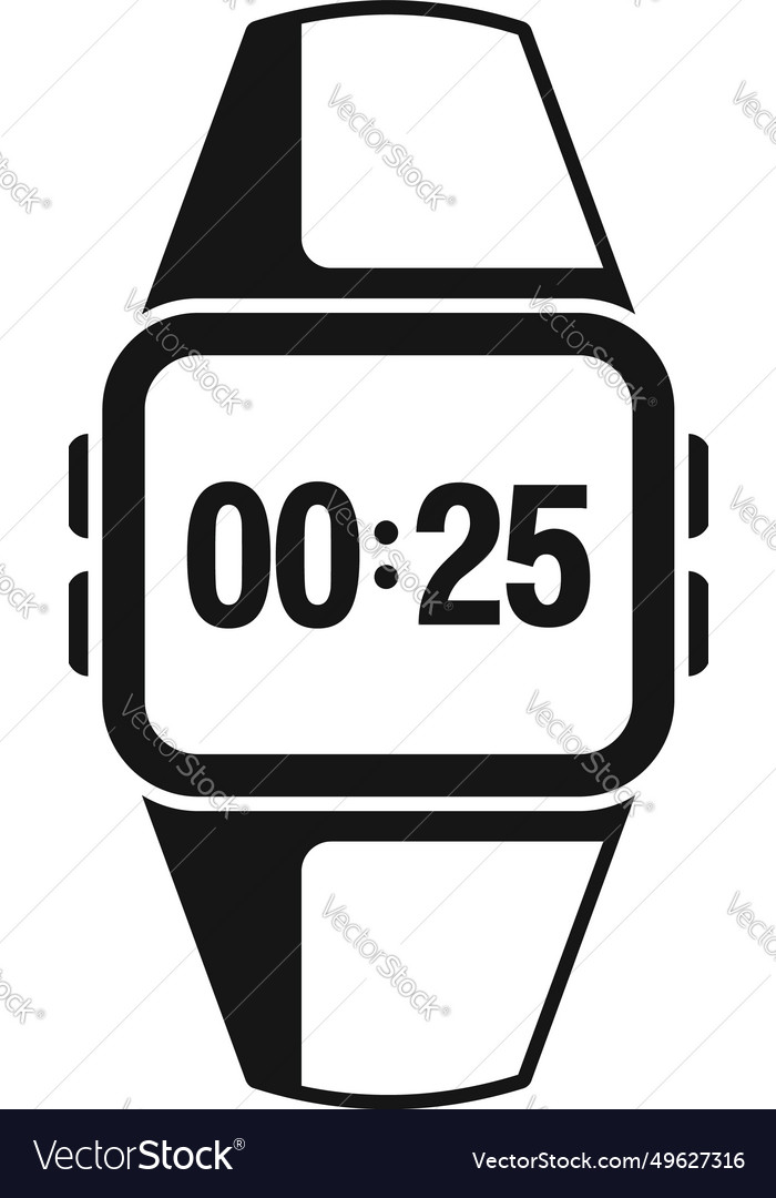 Data clock smartwatch icon simple network Vector Image